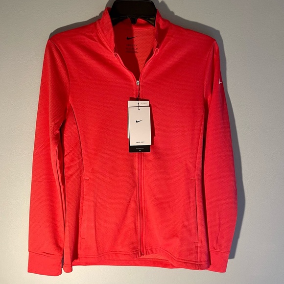 Nike | Tops | Nike Womens Uv Full Zip Long Sleeve Golf Top Fusion Red ...